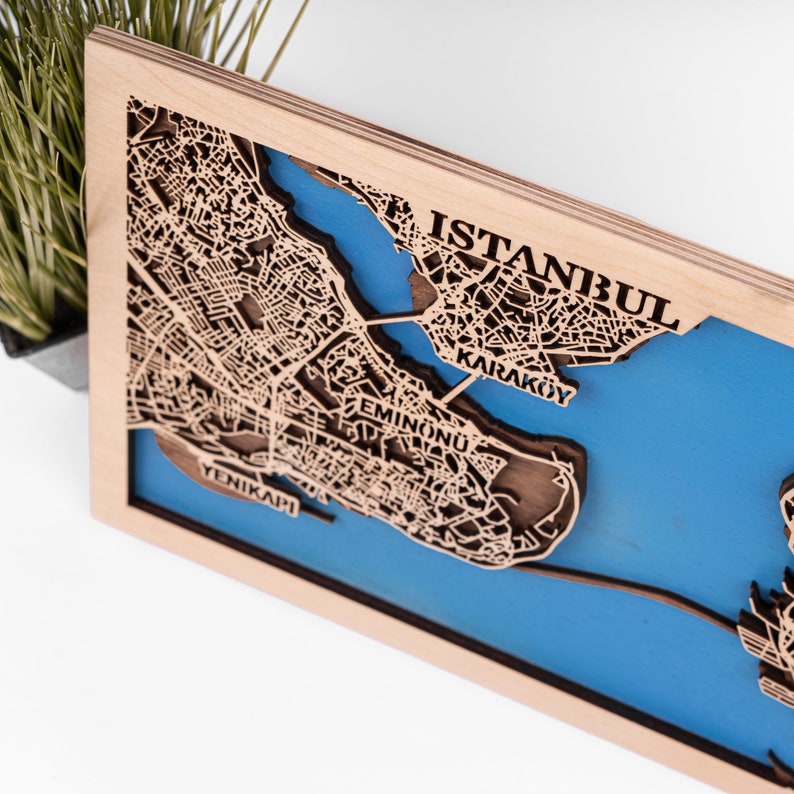 Istanbul Map, Vector Laser Cut, Wooden Cutouts, Turkish Design, Layered ...