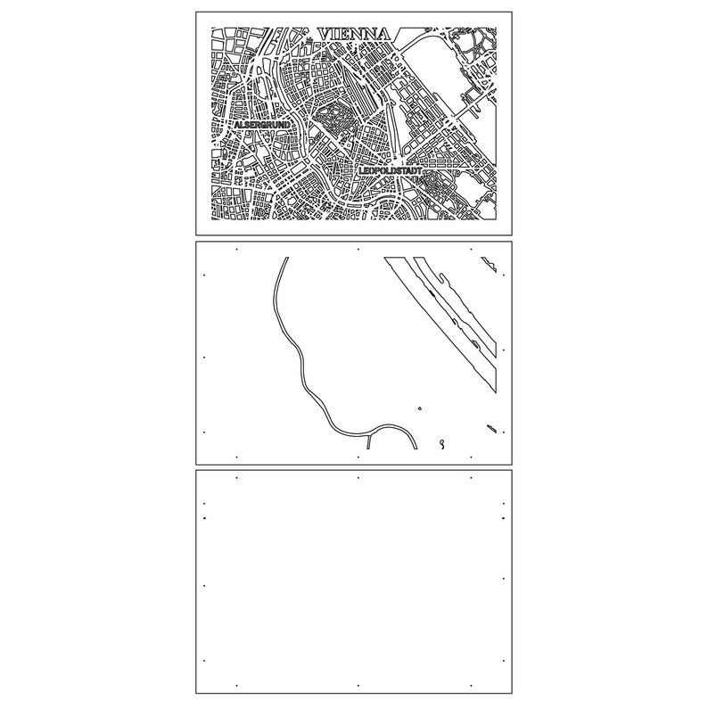 Vienna Map, Austria SVG, Cricut Crafts, Multi Layer Laser Cut Files ...
