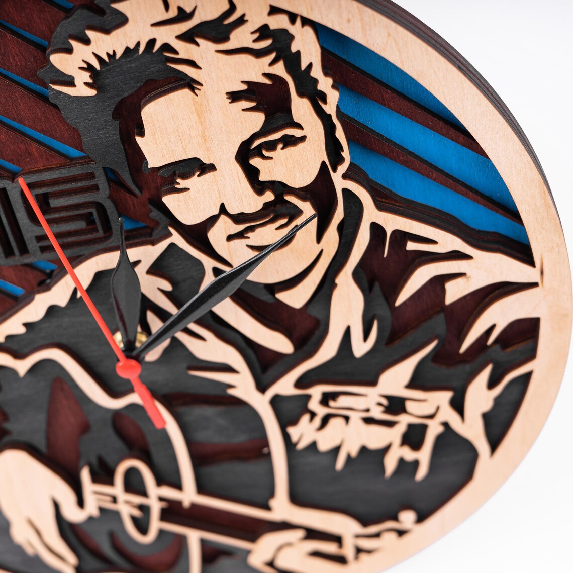 Elvis Presley Laser Cut Clock: Multilayer Plywood Design (digital Files ...
