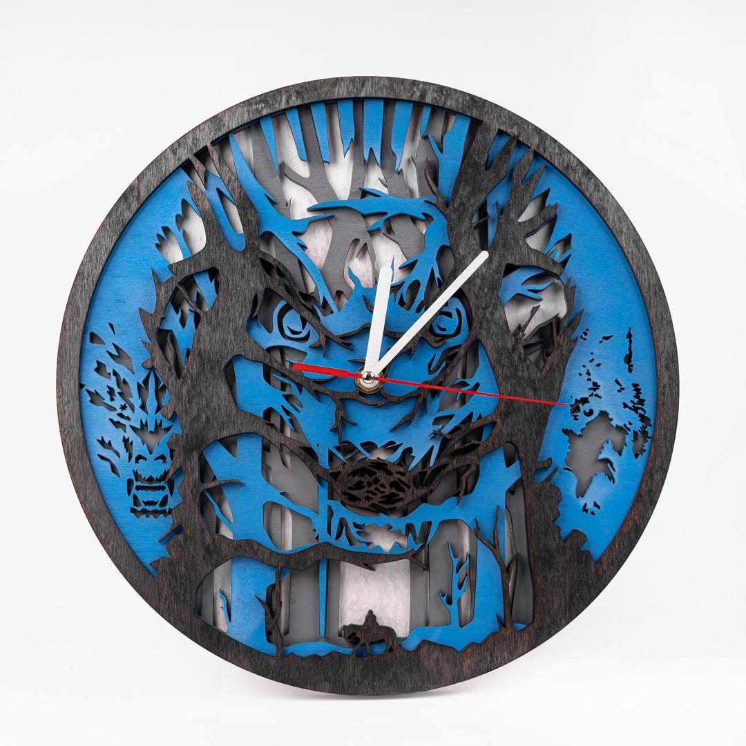 Dragon Laser Cut 3D Wood Clock: Fantasy Vector SVG (digital Files) - Etsy