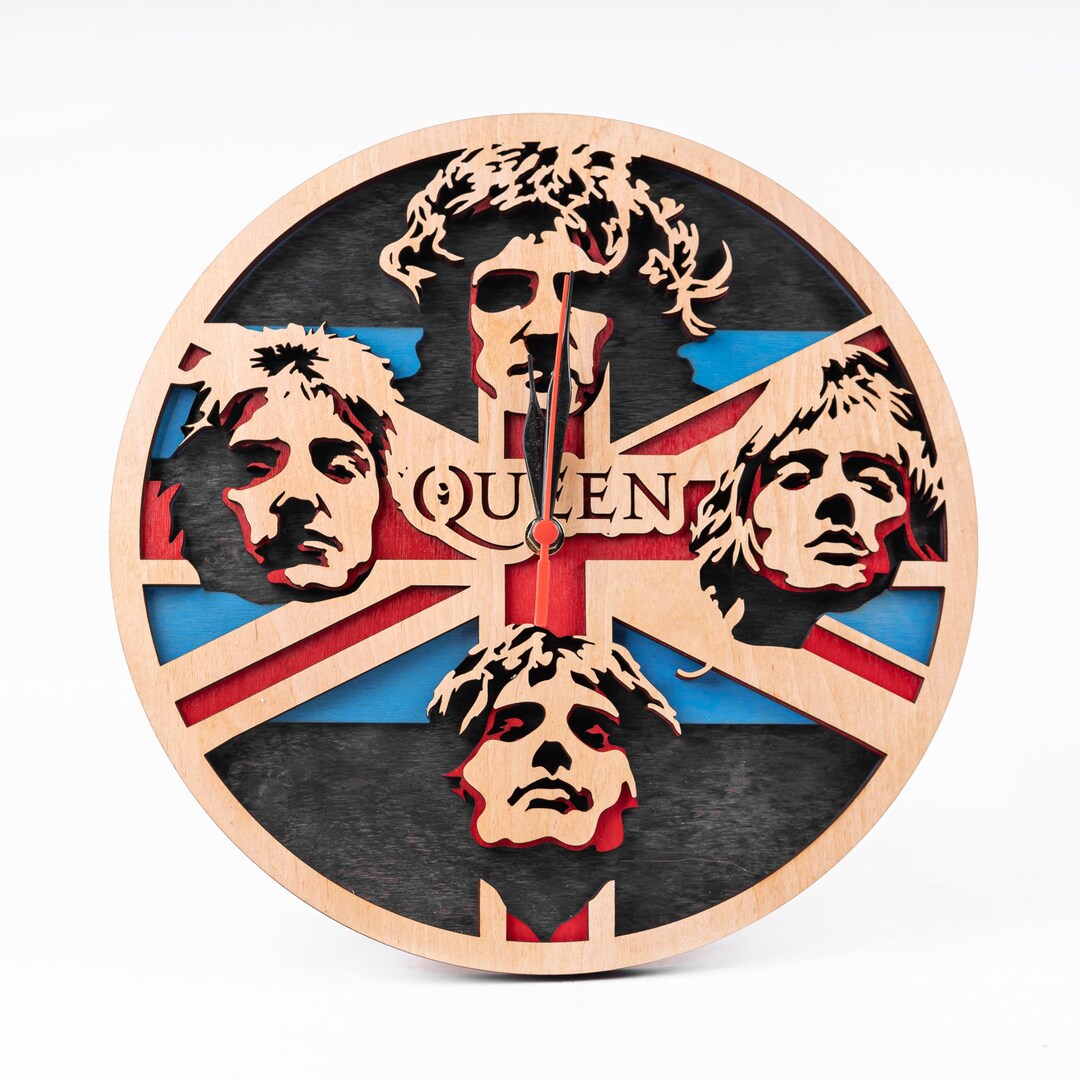 Queen Band SVG, Multilayer Template, Rock Music Art, 3D Wood Laser ...