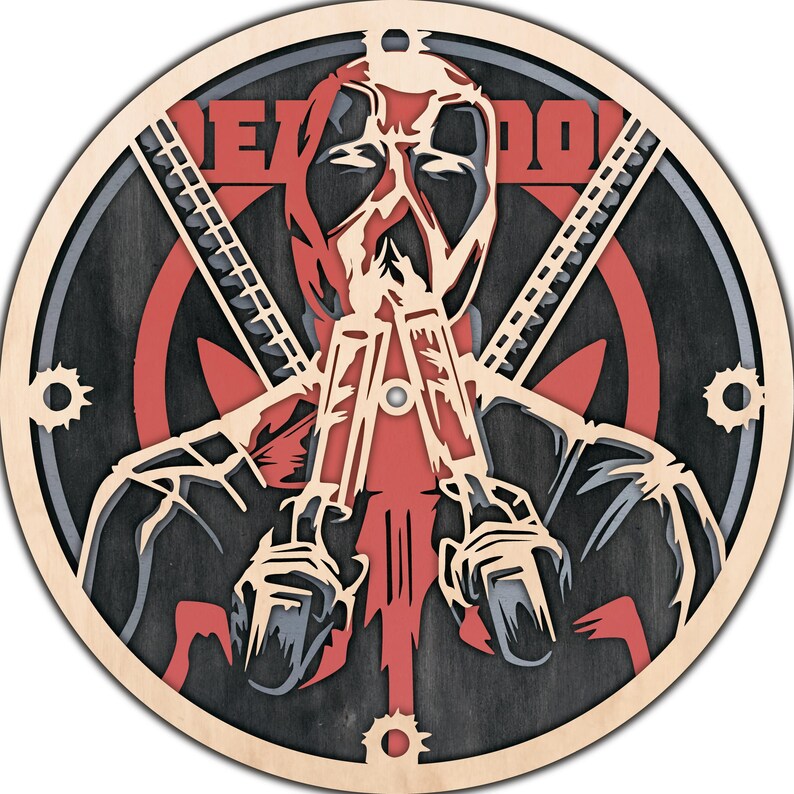 Deadpool 3D SVG, Superhero Laser Cut, Layered Cricut Template, 3D ...