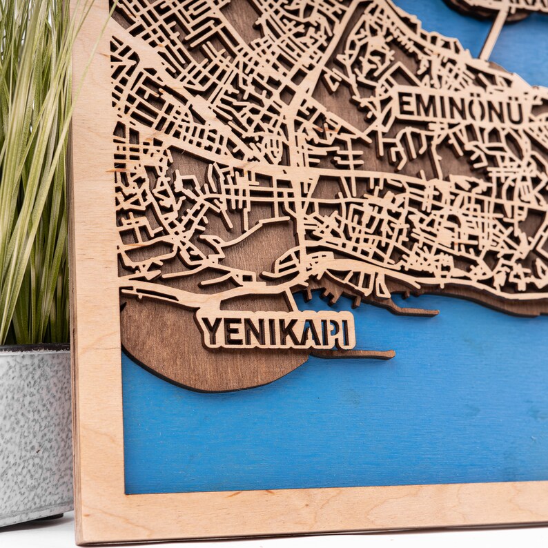 Istanbul Map, Vector Laser Cut, Wooden Cutouts, Turkish Design, Layered ...