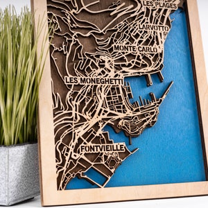 Monaco Map, Monte Carlo SVG, 3D Layered Wood Art, Laser Ready DXF Files ...