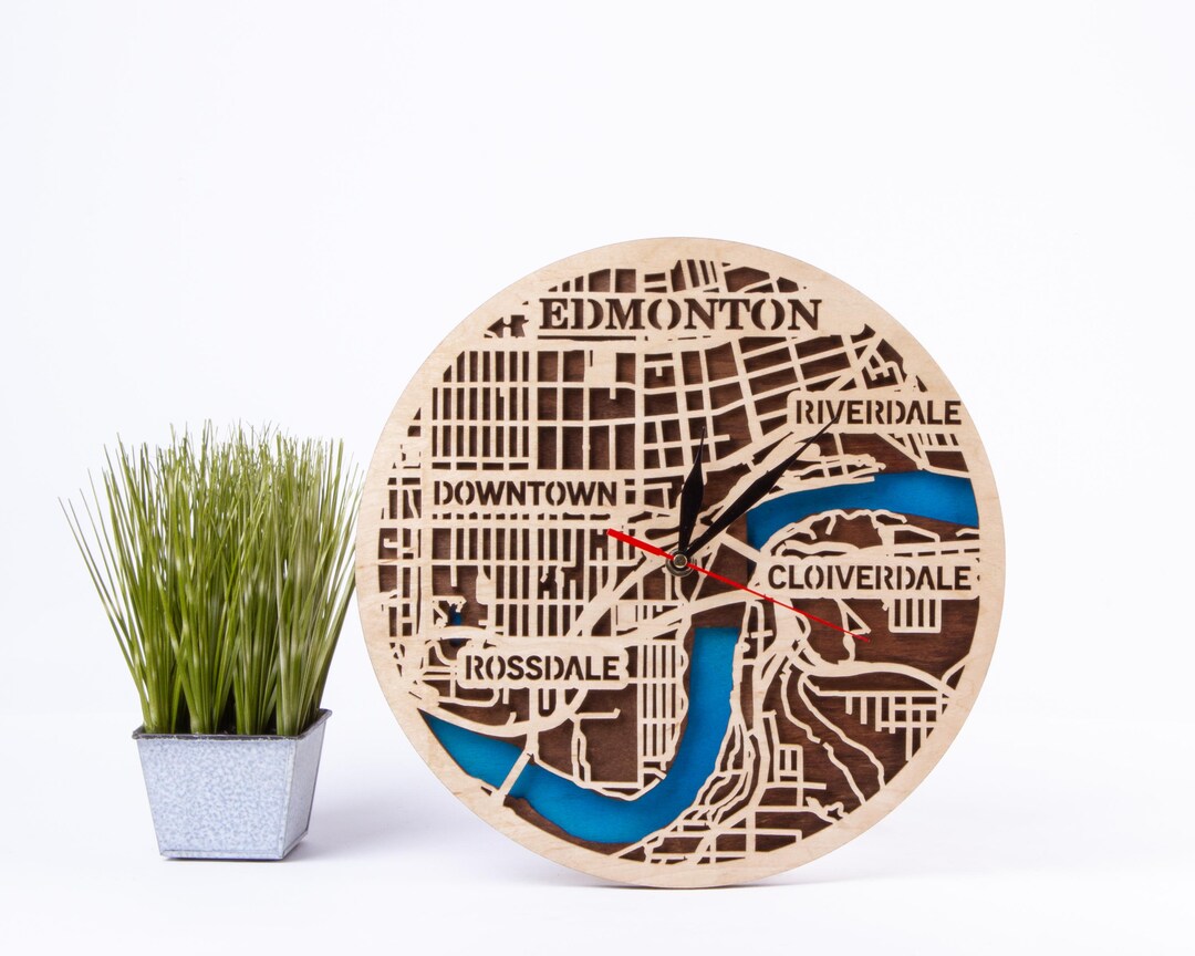 Edmonton Alberta City Map: Laser Cut Wooden Art (digital Download) - Etsy