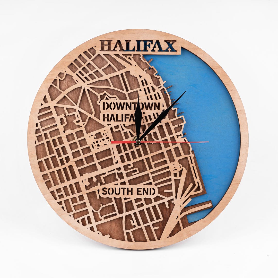 Halifax Map, Nova Scotia SVG, Canada City, Multilayer Design, 3D Laser ...