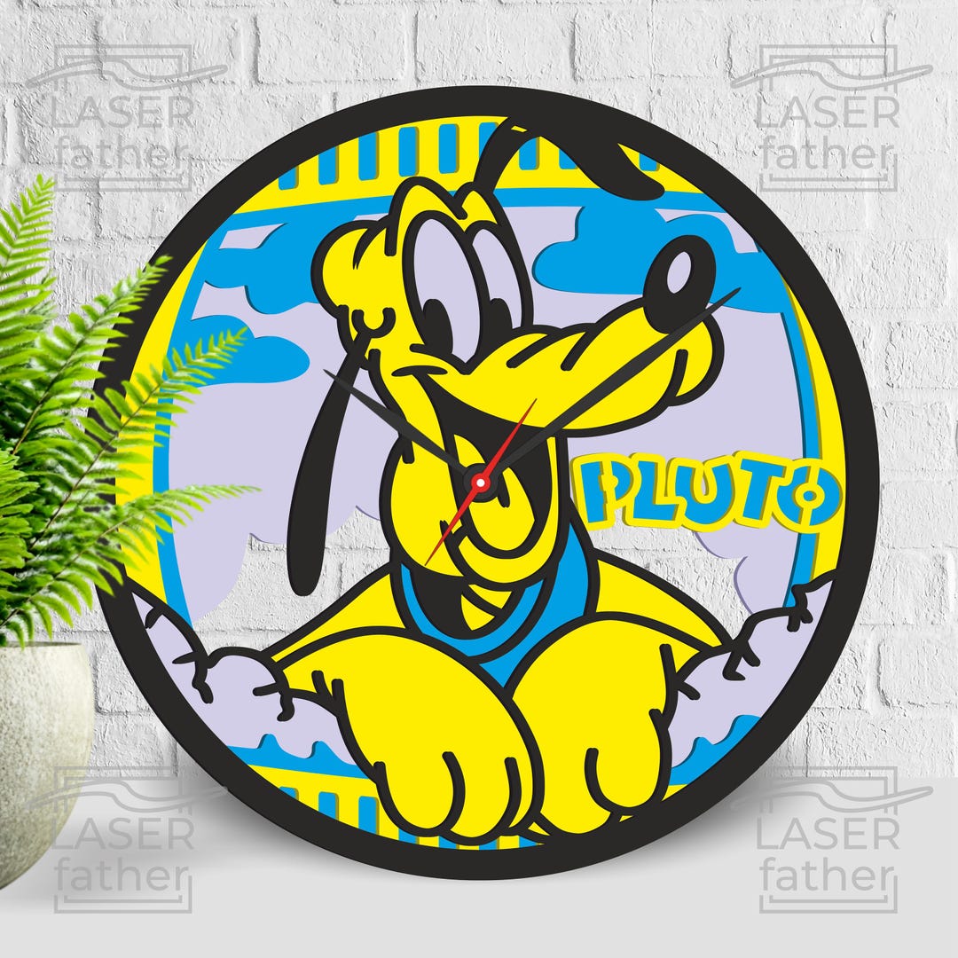 Pluto Disneyland Dog Art: Multilayer Laser Cut File (digital Download ...