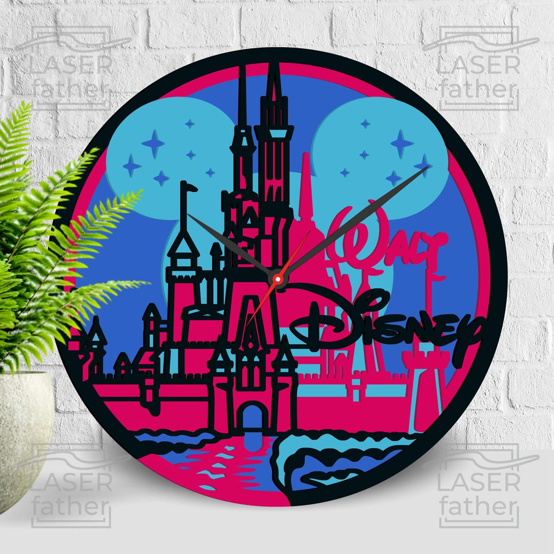 Disneyland SVG, Multilayer Castle, Cartoon Laser Cut, 3D Glowforge ...