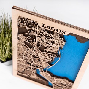 Lagos Art, Nigeria SVG, Laser Cut Wood Map, 3D Cricut Project, Layered ...