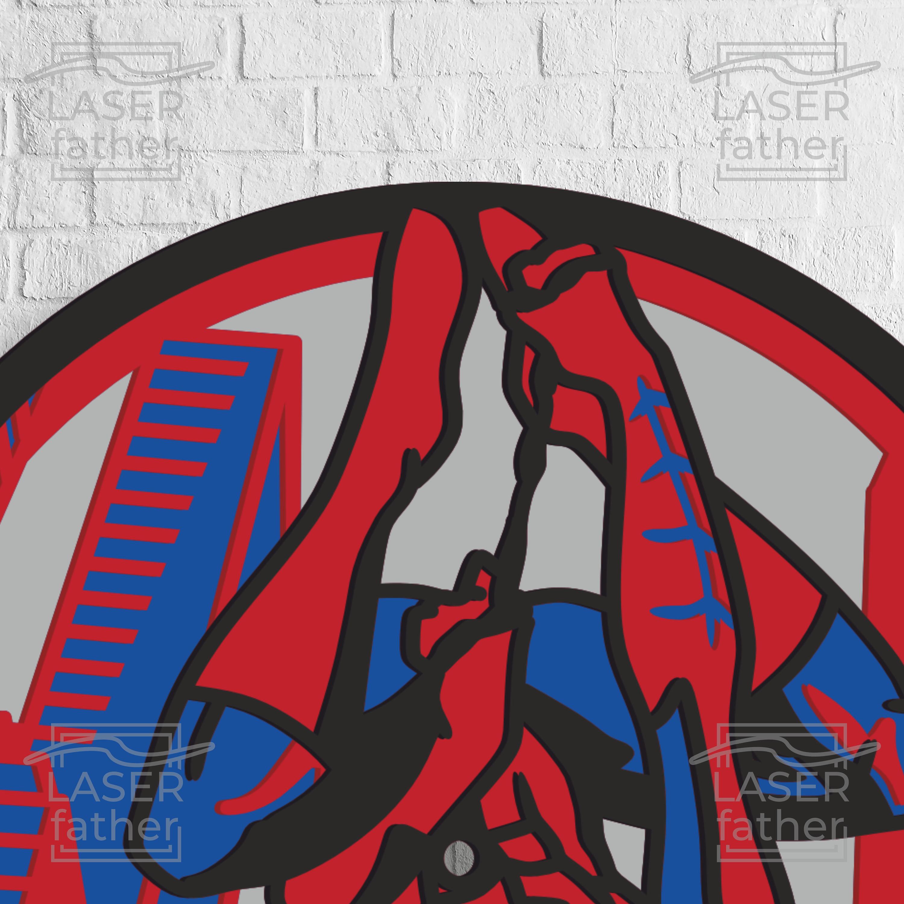 Spider-man Layered Clock SVG: Laser Cut Template, Avengers Design ...