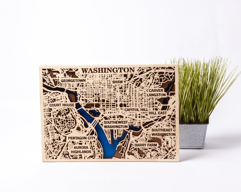Washington Wood Map, 3D SVG Files for Cricut, Instant Download ...