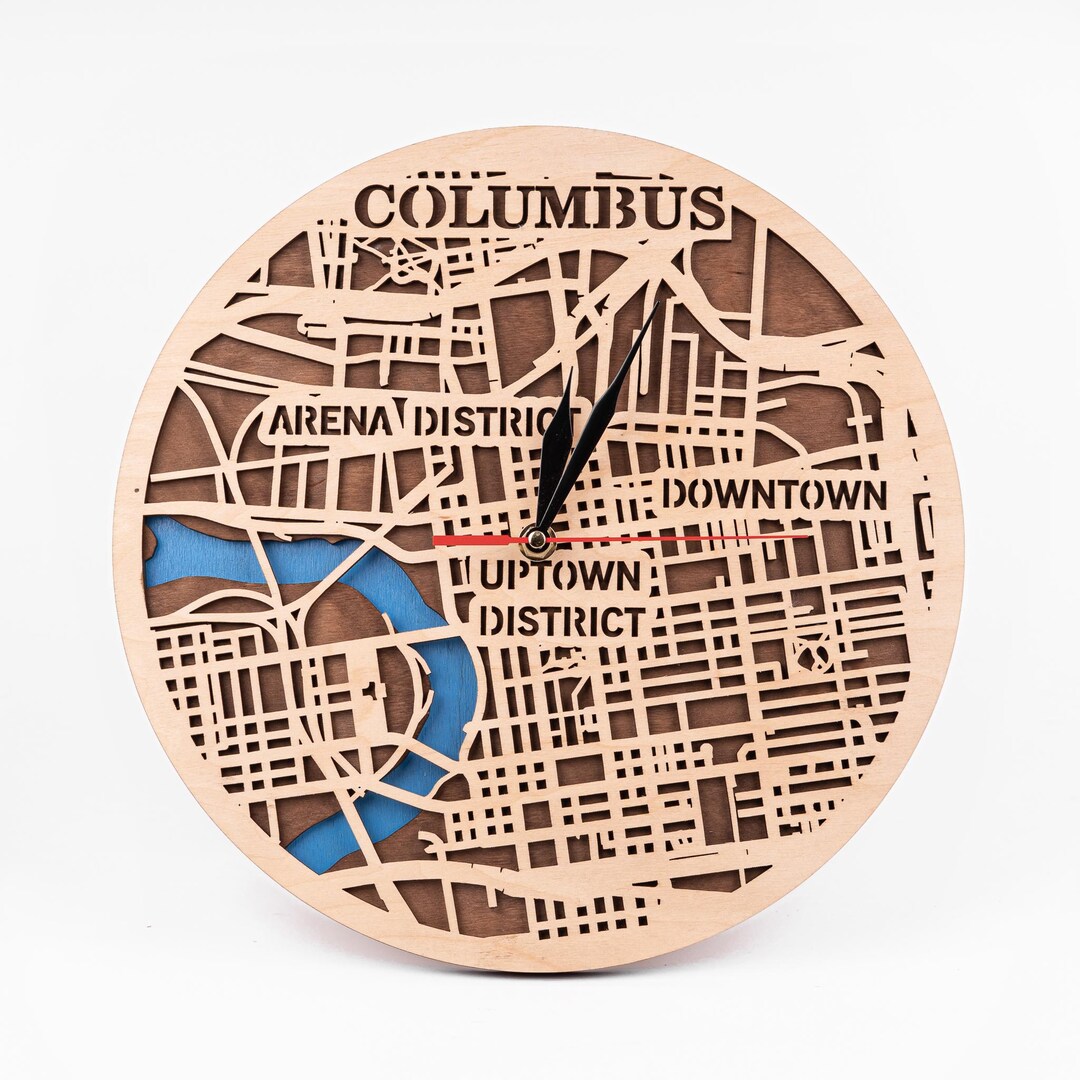 Columbus Map, City Street SVG, Laser Cut Project, United States Cities ...