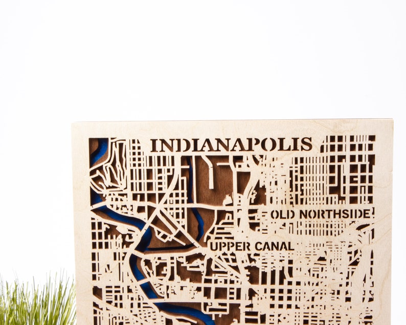 Indianapolis Map: Layered Wood Laser Cut File (digital Download) - Etsy