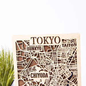 Tokyo Map, Japanese City, Laser Cut Wood SVG, Layered CNC Files, Cricut ...