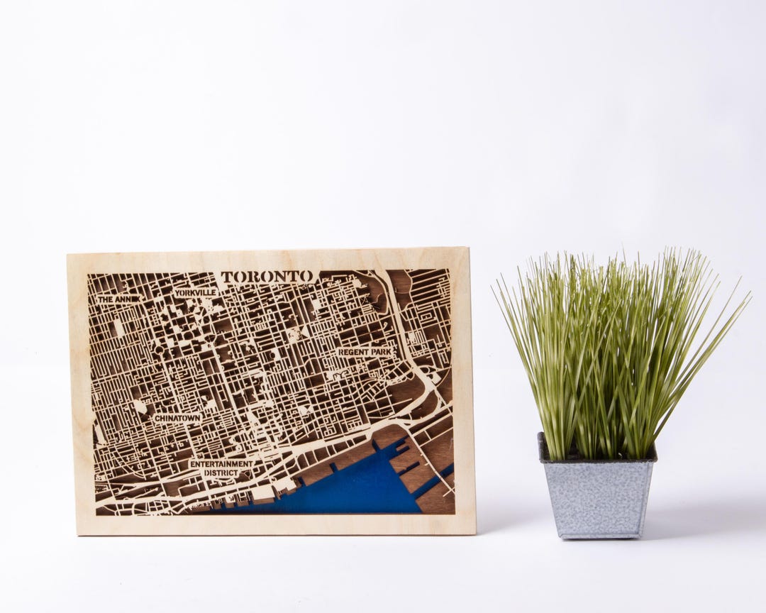 Toronto Map, City Laser Cut File, 3D Layered SVG, Canadian Cities ...
