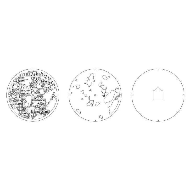 Orlando Florida Map SVG: Laser Cut CNC Router Files (digital Download ...