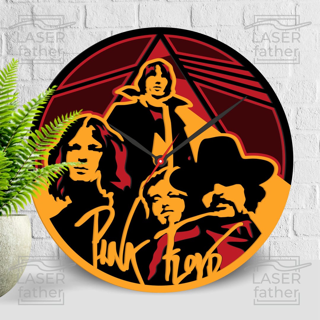 Pink Floyd Clock Pattern: Rock Band SVG, Laser Cut File (digital ...
