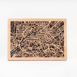 Manchester Map, United Kingdom SVG, 3D Laser Cut Files, Instant Digital ...