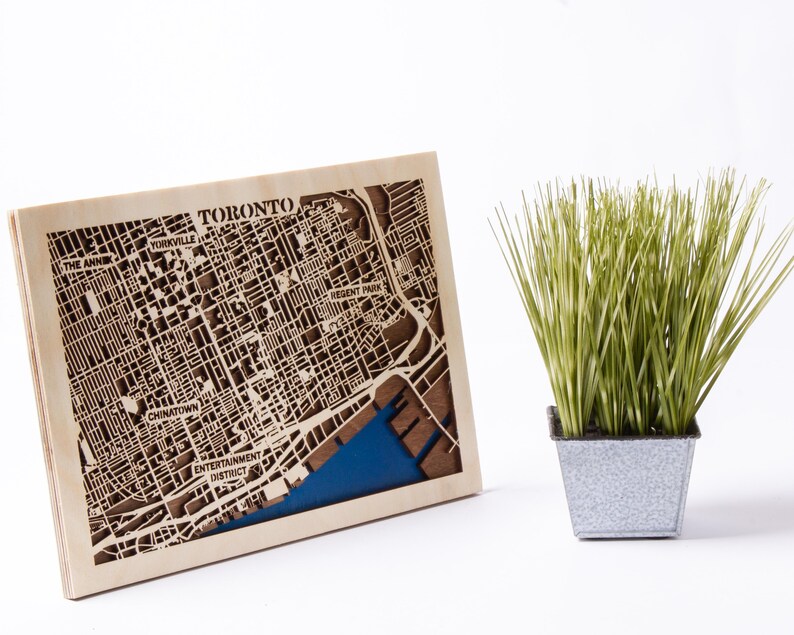 Toronto Map Laser Cut File: 3D Layered SVG for Xtool Crafts (digital ...