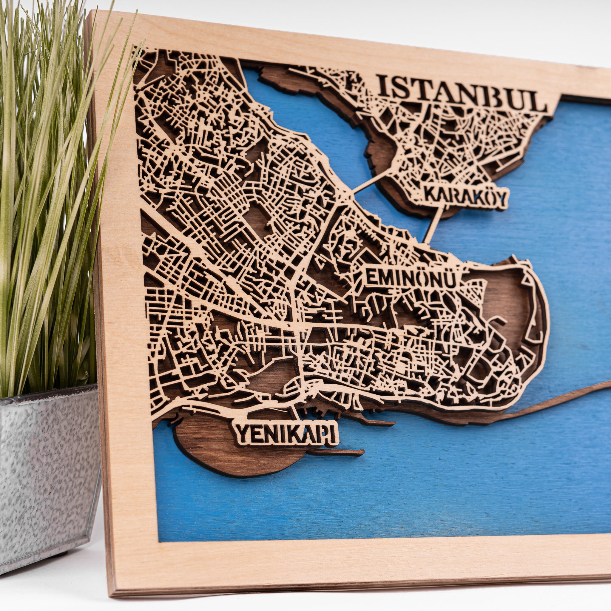 Istanbul Map, Vector Laser Cut, Wooden Cutouts, Turkish Design, Layered ...