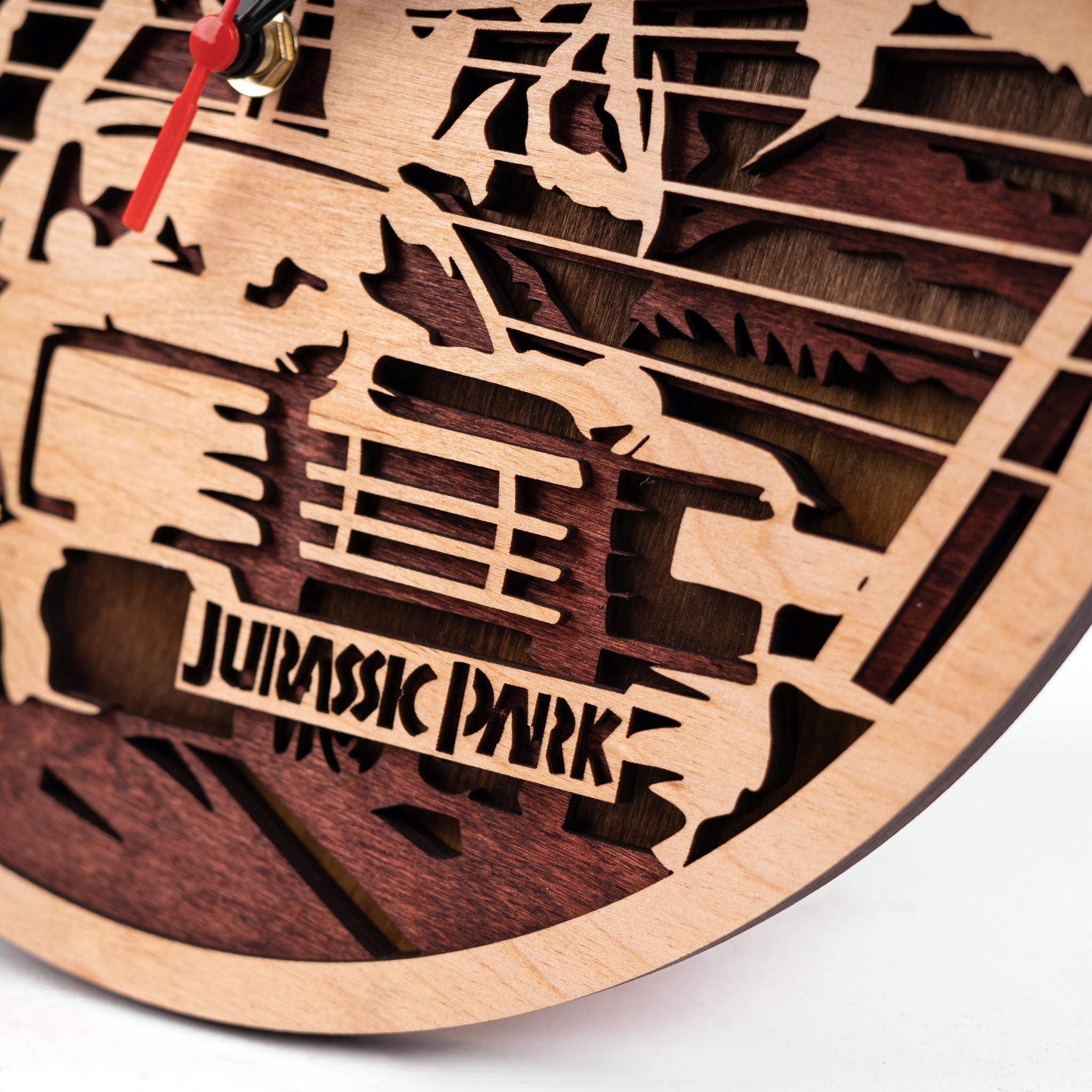 Jurassic Park Clock SVG: T-rex Dinosaur Laser Cut File (digital ...