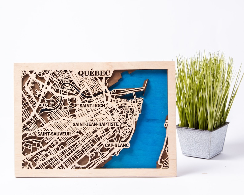 Quebec Map, Canada Art, 3D Layered SVG, Wood Laser Cutting, Glowforge ...