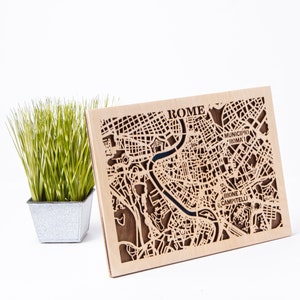 Rome Map, 3D Layered SVG, Plywood Laser Cut, Italy Craft, Instant ...