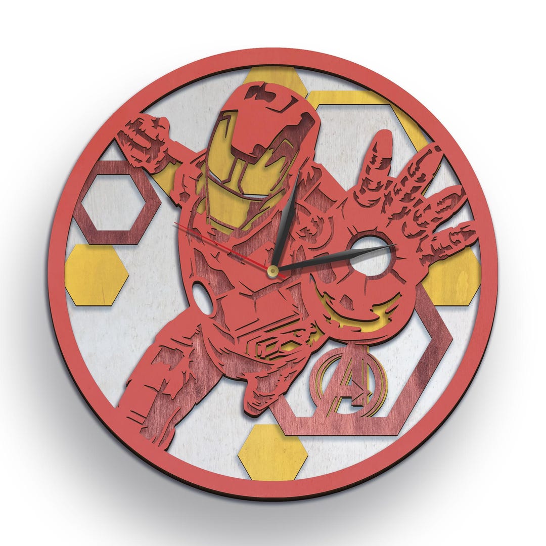 Iron Man Design, Superhero SVG, 3D Multilayer, Avengers Laser Cut File ...