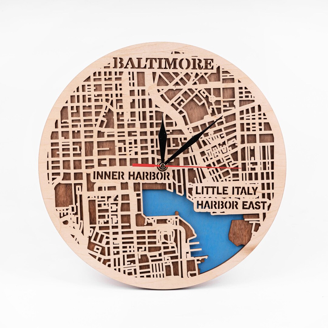 Baltimore SVG, Maryland Laser Cut File, City Map Digital Download, 3D ...