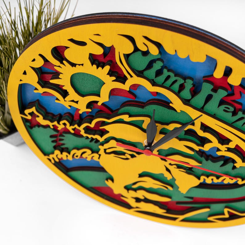 Jimi Hendrix Clock SVG: 3D Layered Laser Cut File (digital Download) - Etsy