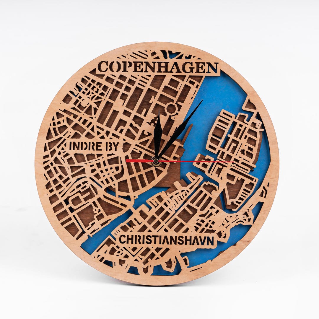 Copenhagen SVG, 3D Layered Map, Cricut Wood Cutting, Denmark Design ...