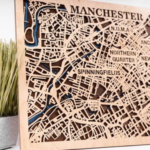 Manchester Map SVG: 3D Laser Cut Files for Layered Art (digital ...