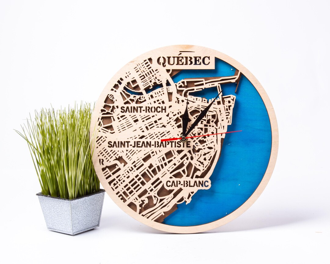 Quebec City Art, 3D Layered Map, Canada SVG, Plywood Laser Cutting ...