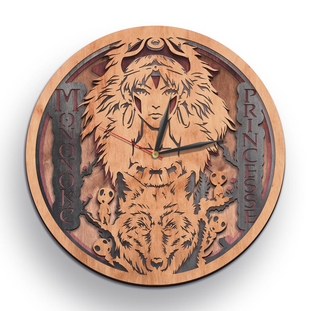 Princess Mononoke SVG, Anime Layered Cut File, Wood Cricut Designs, 3D ...