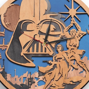 Star Wars SVG, Darth Vader Laser Cut Files, Multilayer Clock, Cricut ...