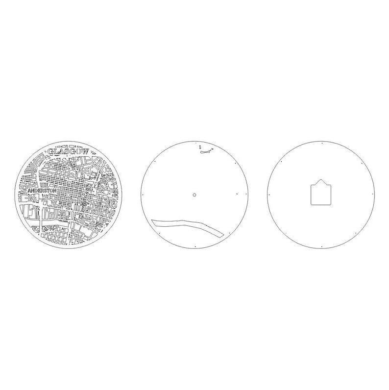 Glasgow Scotland 3D Layered Map: Laser Cut Template (digital Files) - Etsy