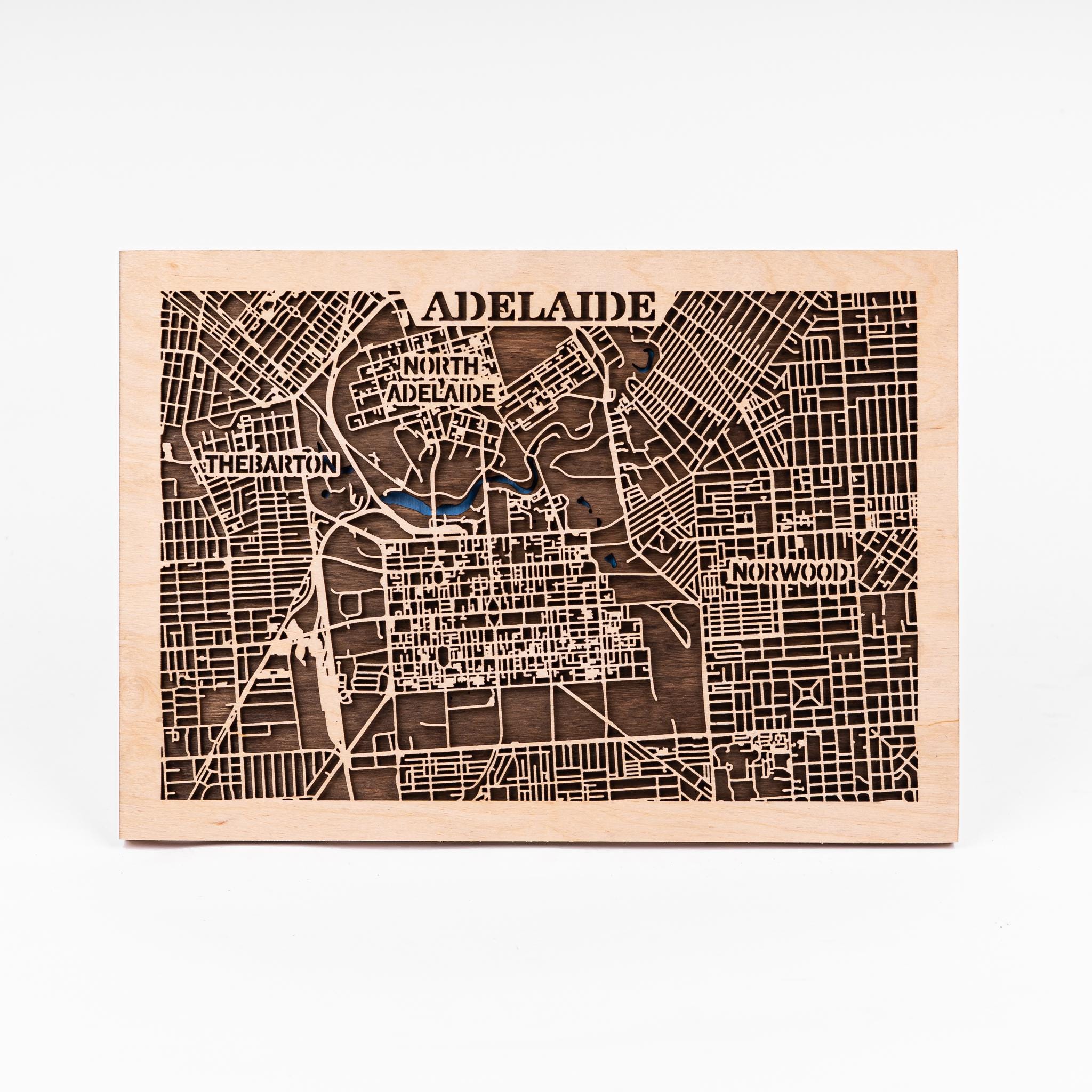 Adelaide, Australia Map Digital, 3D Laser Cut Files, Multilayer DXF ...