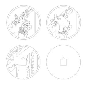 Rocket Raccoon SVG, 3D Laser Cut Template, Guardians of the Galaxy SVG ...