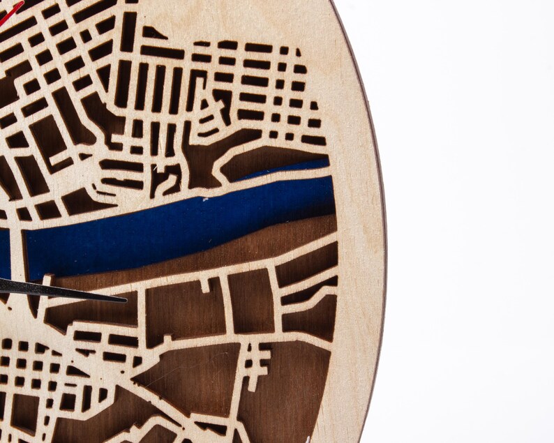 Nashville Wooden Map Clock: Laser Cut 3D CNC Files (digital Download ...