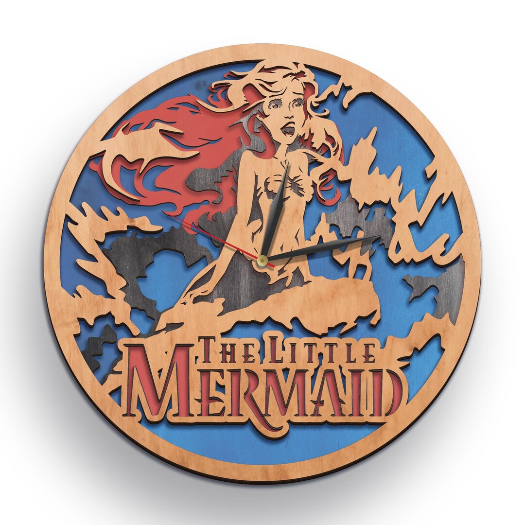 Little Mermaid Laser Cut, Ariel SVG, Layered Wood Files, Disneyland ...