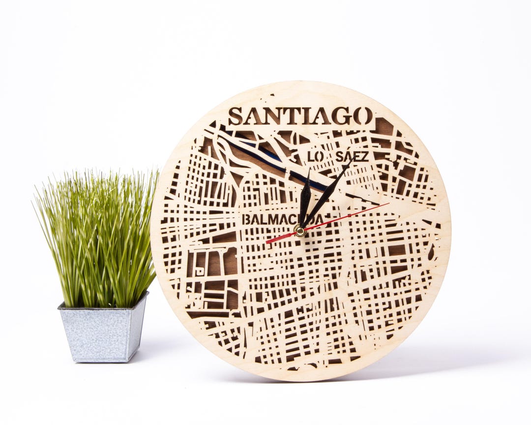 Santiago Map, Chile SVG, Multilayer City Map, 3D Laser Cut, Instant ...