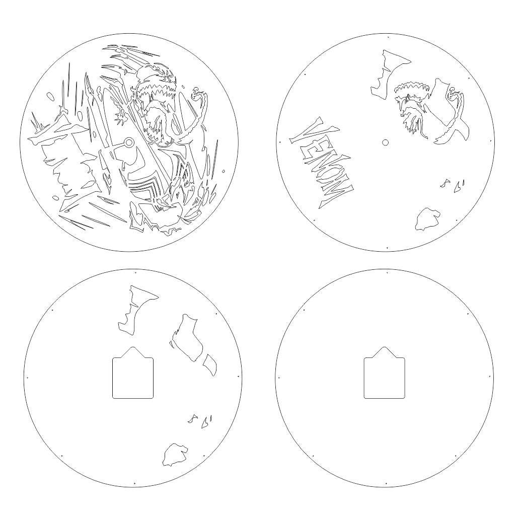 Venom SVG, Laser Wood Projects, 3D Cutting, Multilayered Files, Xtool ...