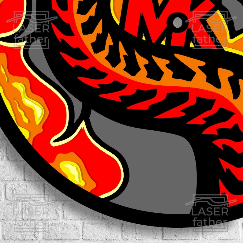 Mortal Kombat Dragon Logo SVG: Laser Cut Clock Template (digital ...