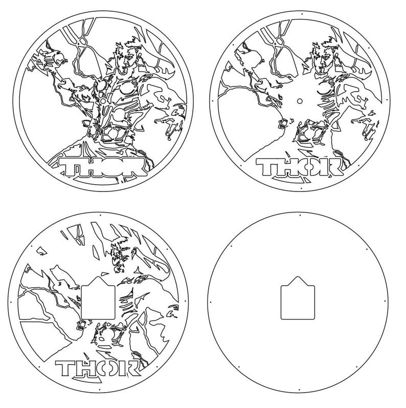 Thor SVG, Avengers Cutout, Superhero Laser Cut, Multilayered Files ...