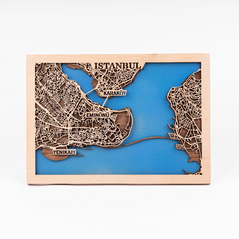 Istanbul Map, Vector Laser Cut, Wooden Cutouts, Turkish Design, Layered ...