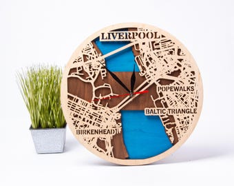 Liverpool 3D Laser Cut Map SVG - Multilayer UK Street Map Decor, Map ...