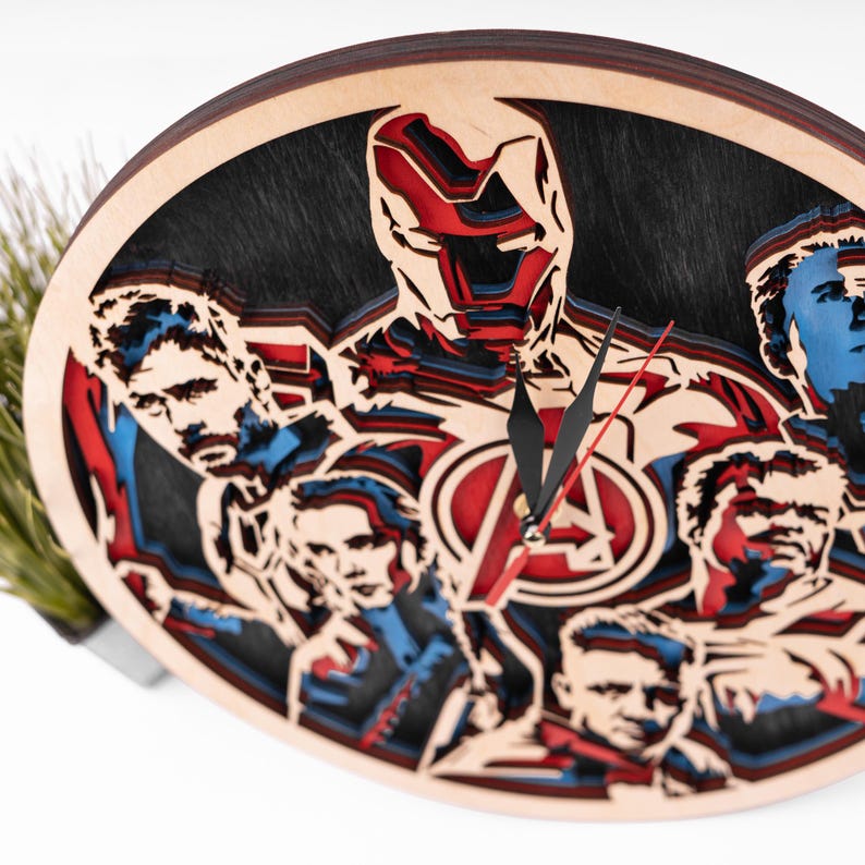 Avengers SVG, Superhero Laser Cut, 3D Layered Crafts, Comic Character ...