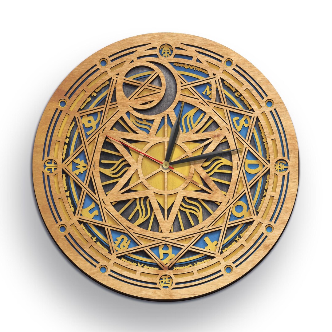 Astronomy SVG, Multilayer Laser Cut, Mystical Sun and Moon, 3D ...