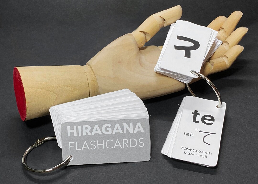 Hiragana Japanese Language Flashcards 71 Hiragana Flash Card Set