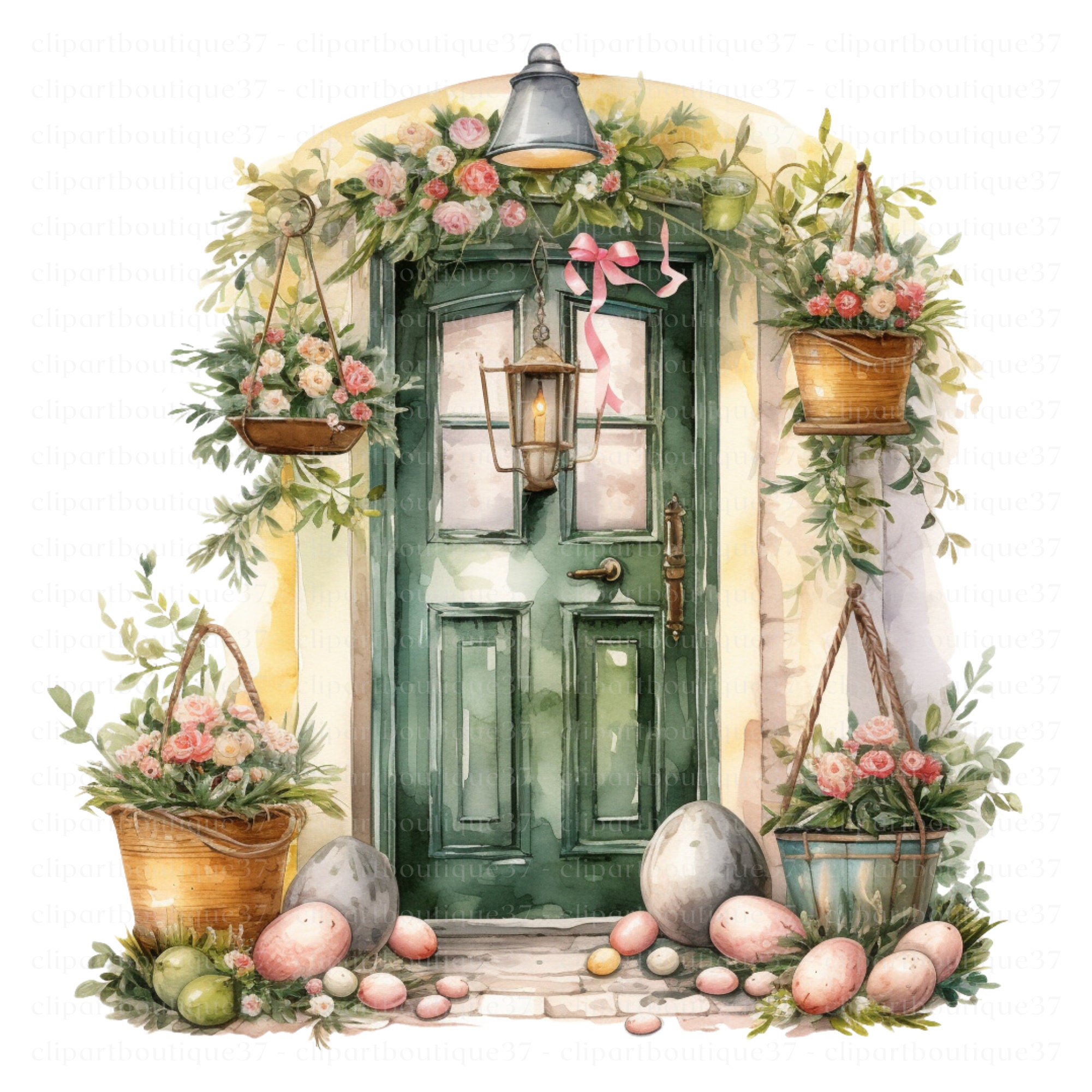 12 Windows and Doors Clipart, Floral Doors and Windows Clip Art ...